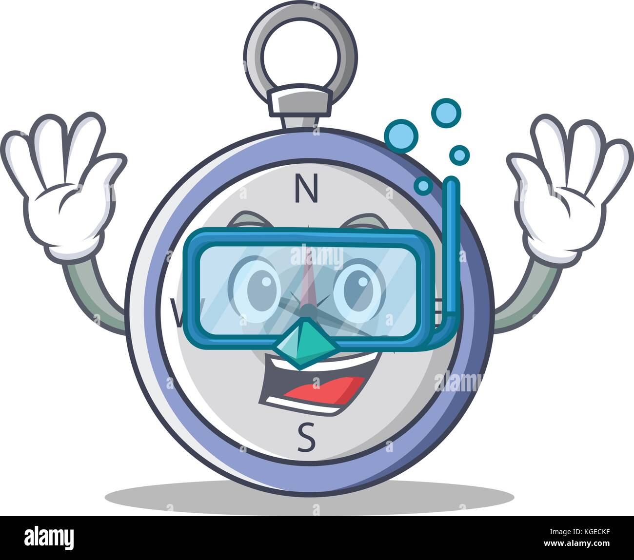 Diving compass character cartoon style Stock Vector Image & Art - Alamy