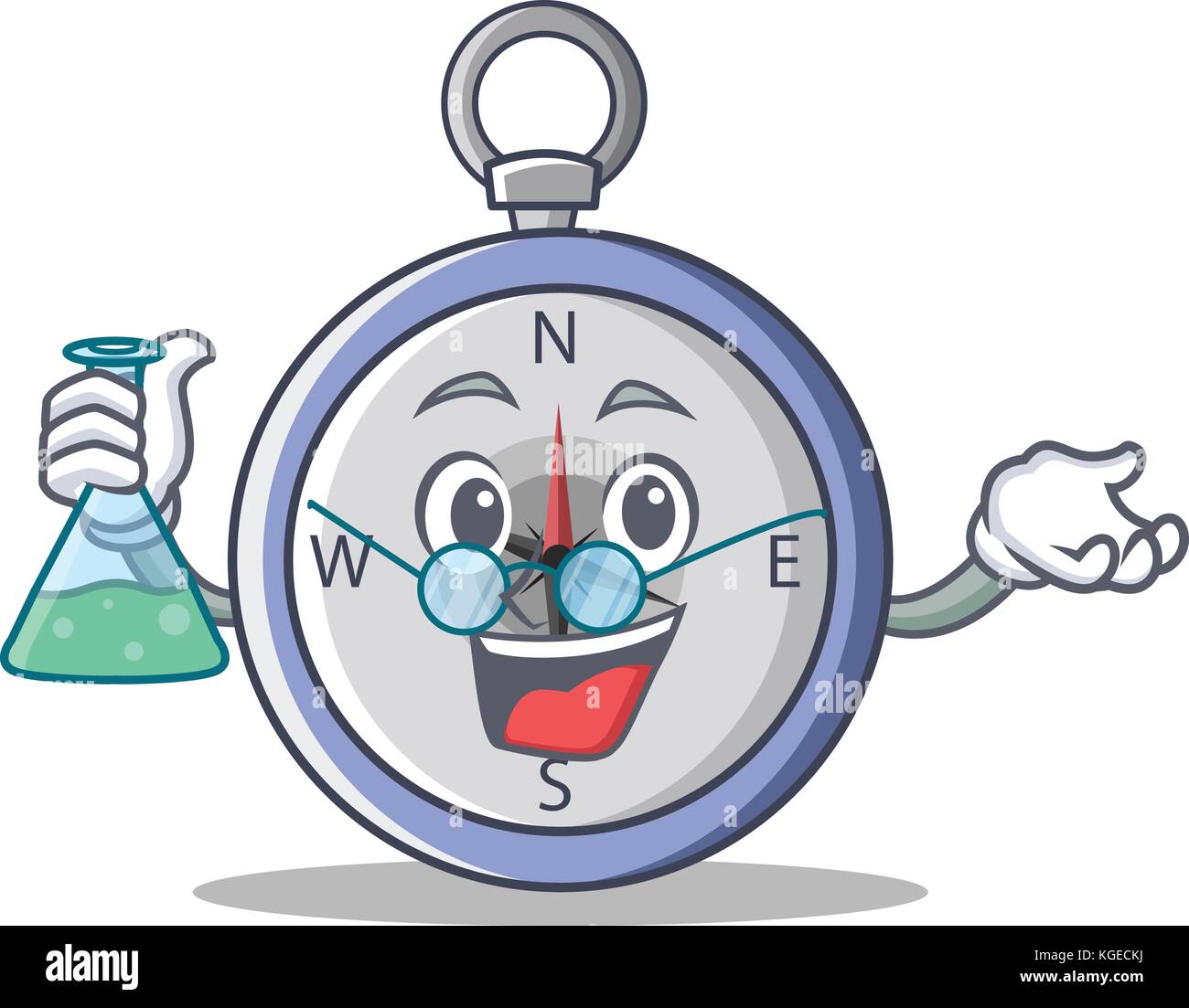 Professor compass character cartoon style Stock Vector Image & Art - Alamy