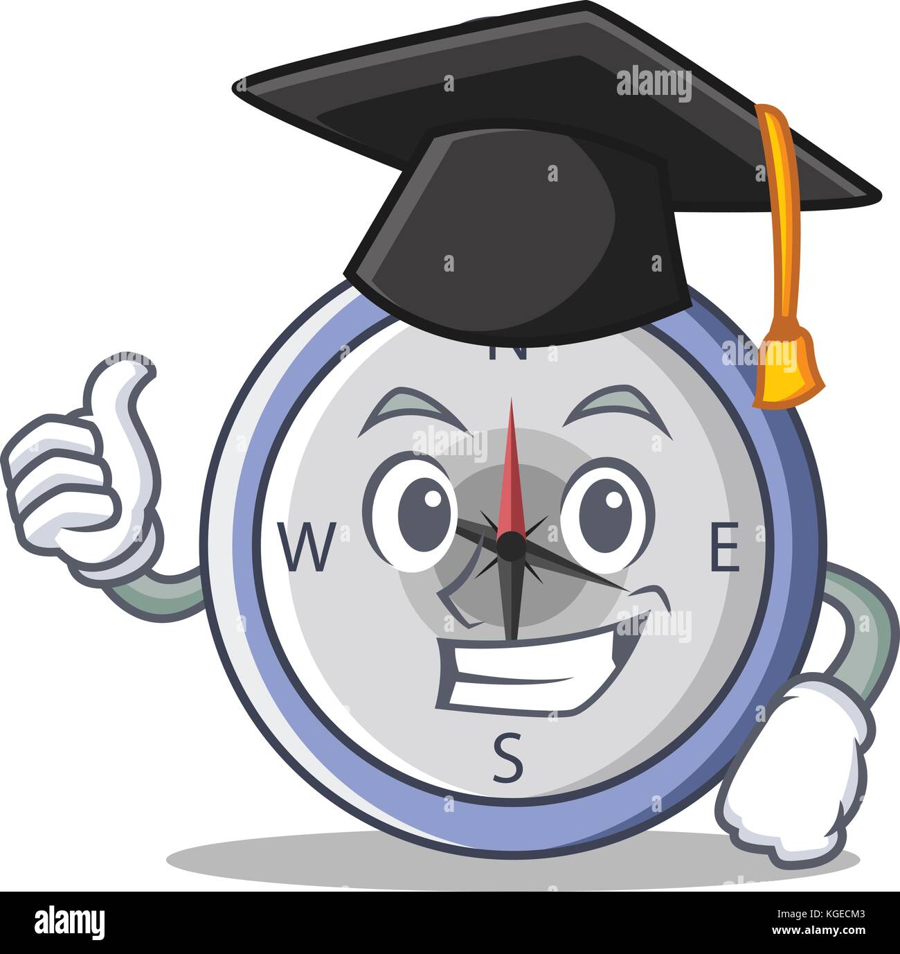 Graduation compass character cartoon style Stock Vector Image & Art - Alamy