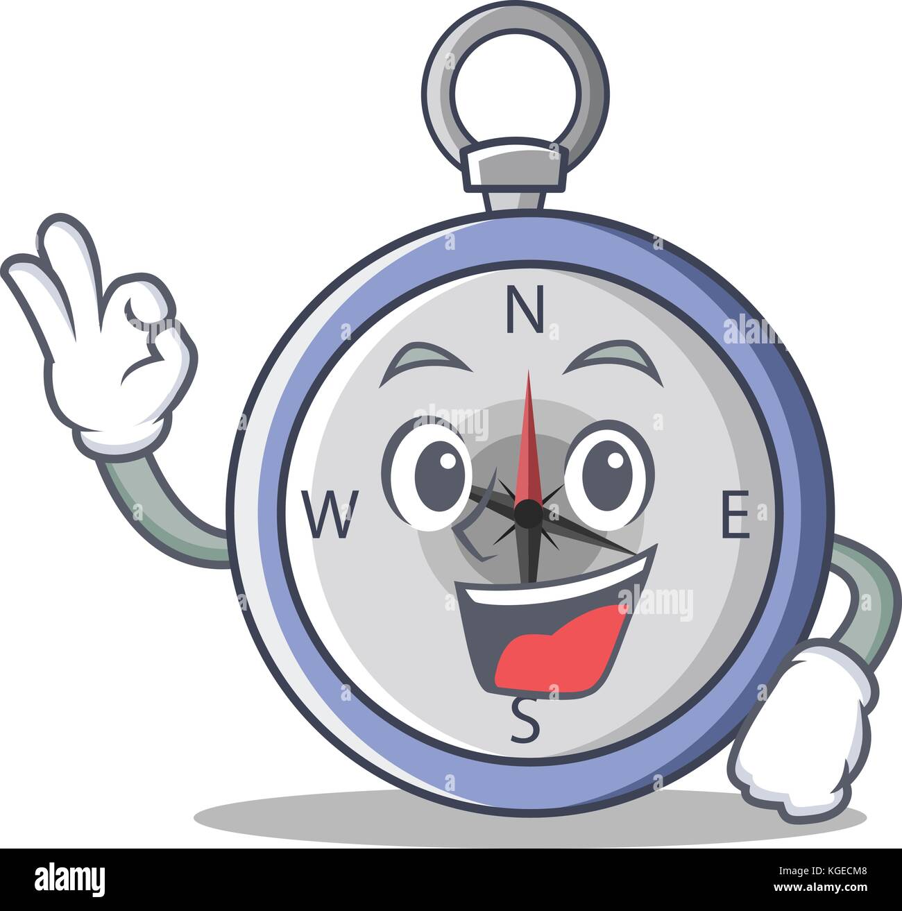 Okay compass character cartoon style Stock Vector Image & Art - Alamy
