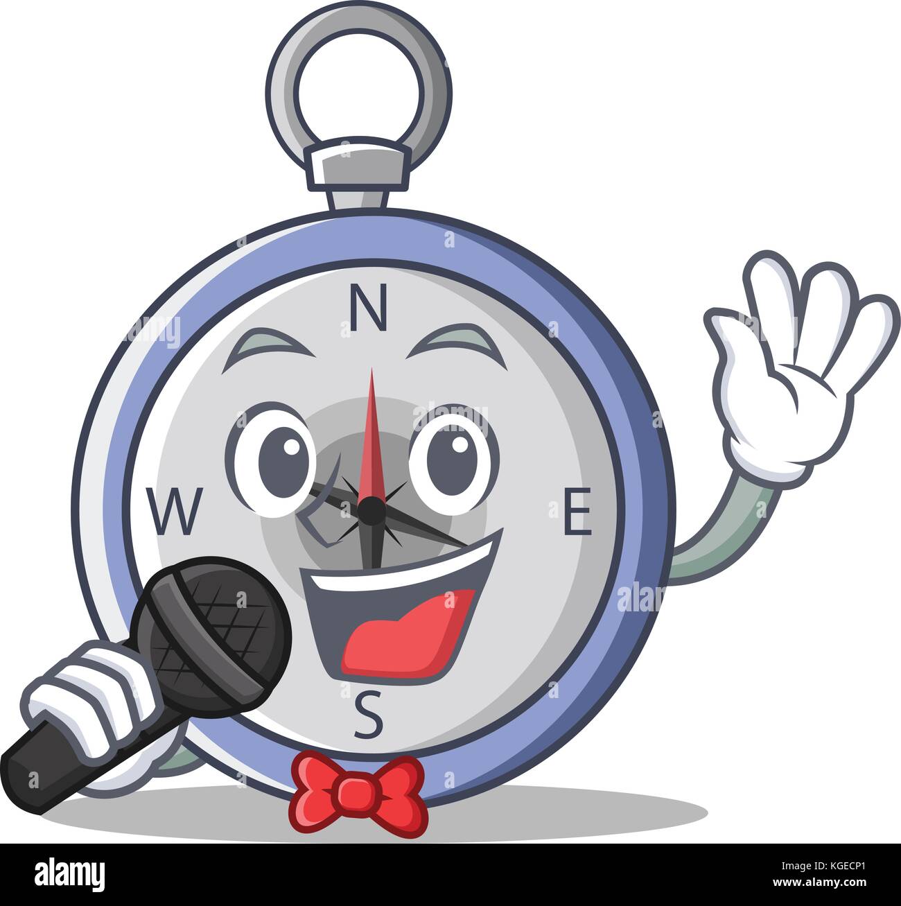 Singing compass character cartoon style Stock Vector Image & Art - Alamy