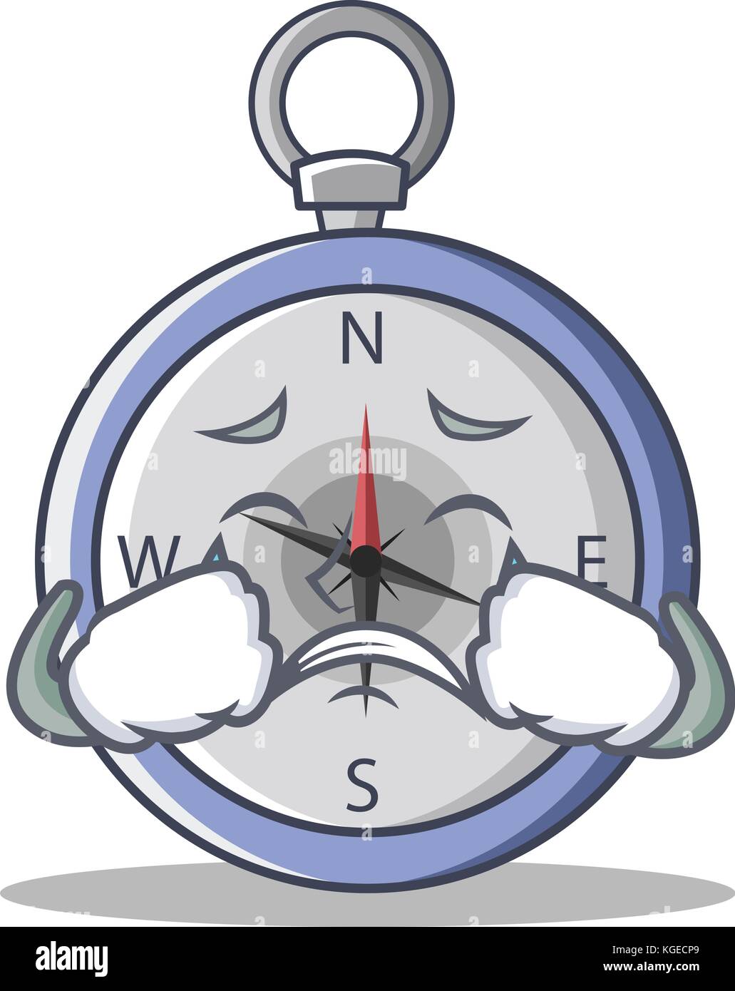 Crying compass character cartoon style Stock Vector Image & Art - Alamy