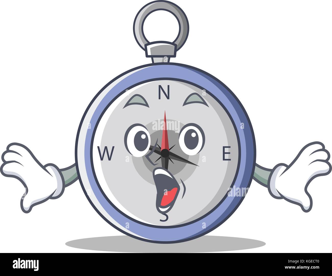Surprised compass character cartoon style Stock Vector Image & Art - Alamy