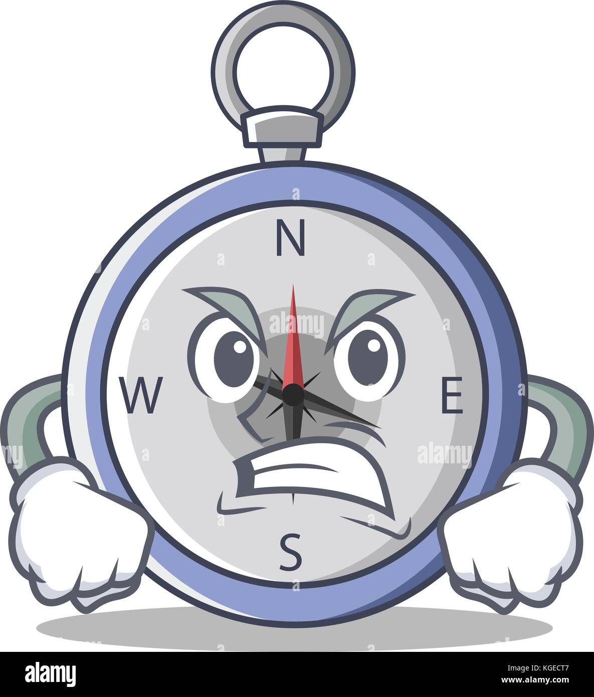 Angry compass character cartoon style Stock Vector Image & Art - Alamy