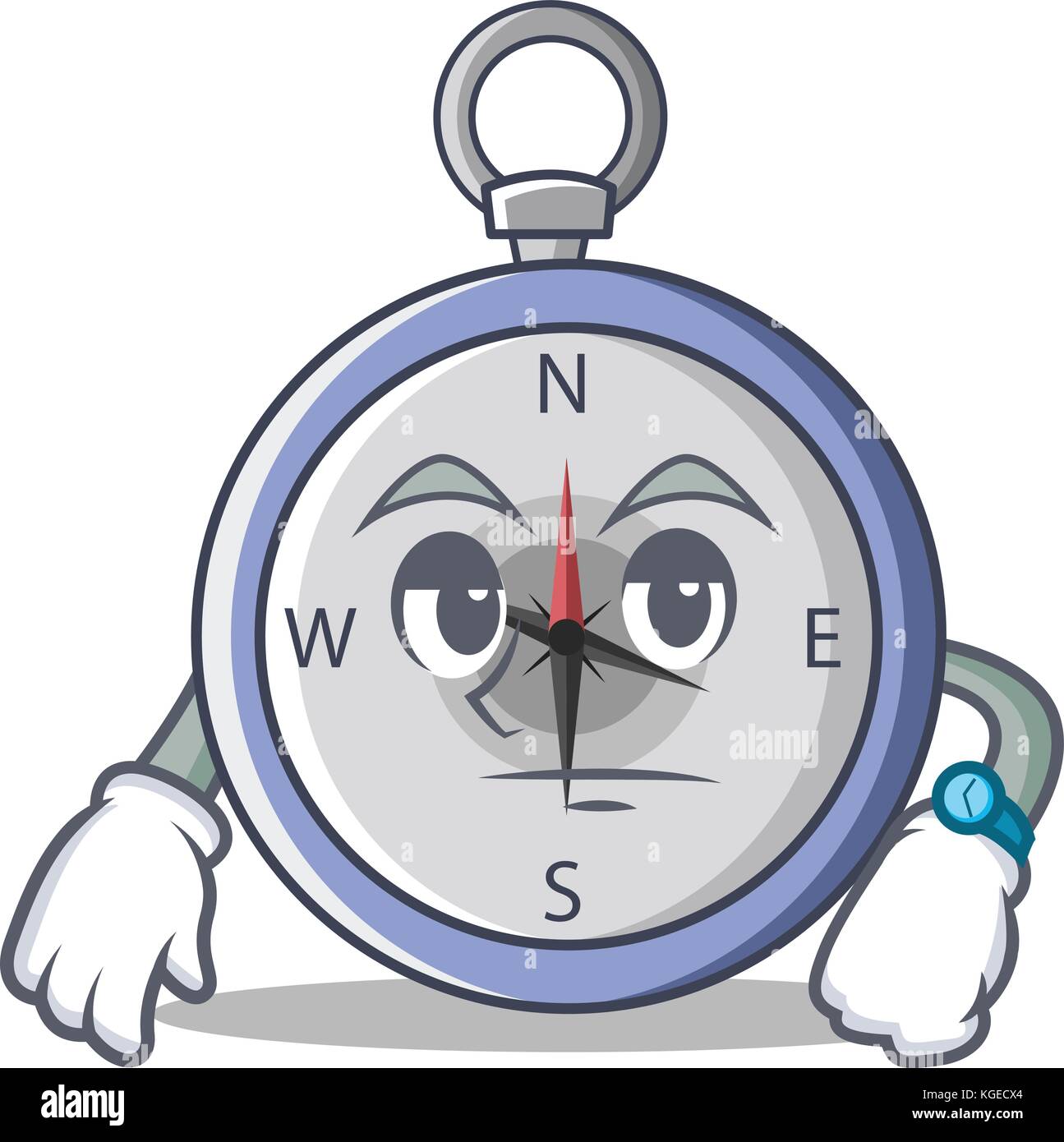 Waiting compass character cartoon style Stock Vector Image & Art - Alamy