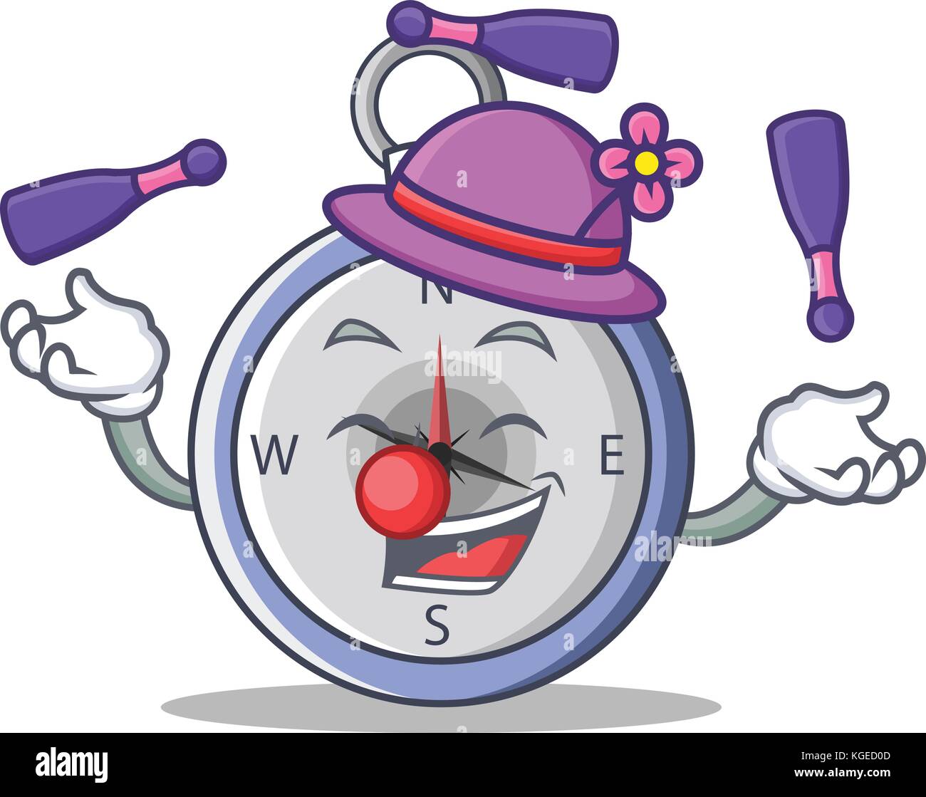 Juggling compass character cartoon style Stock Vector Image & Art - Alamy