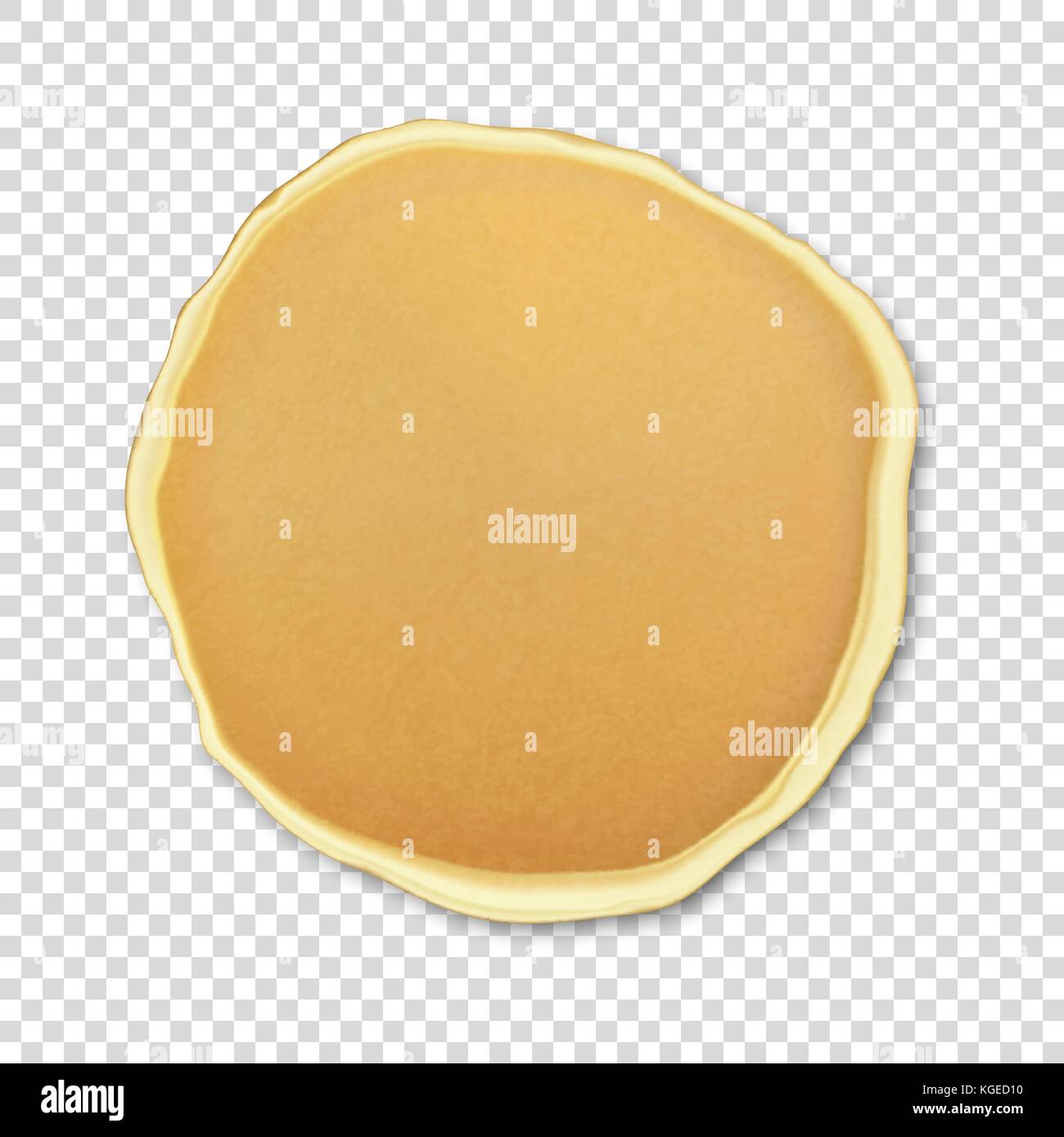 Realistic pancake closeuo isolated on transparency grid background, top ...