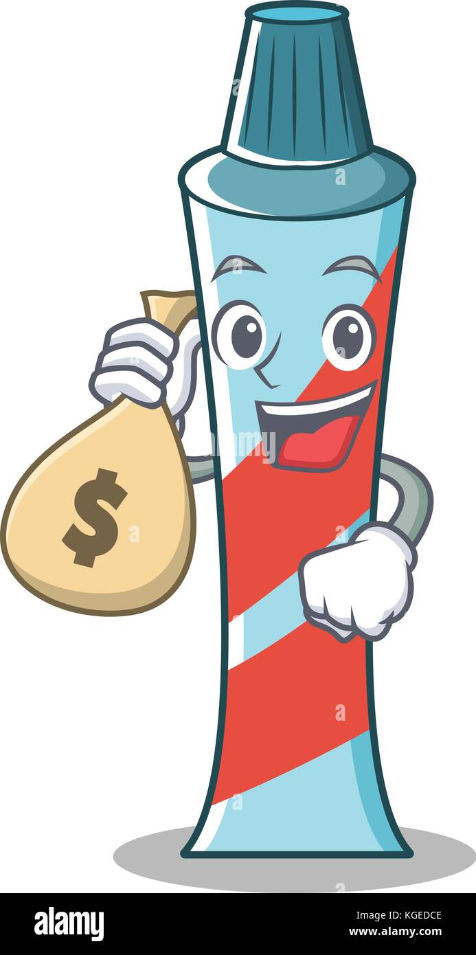 With money bag toothpaste character cartoon style Stock Vector Image ...