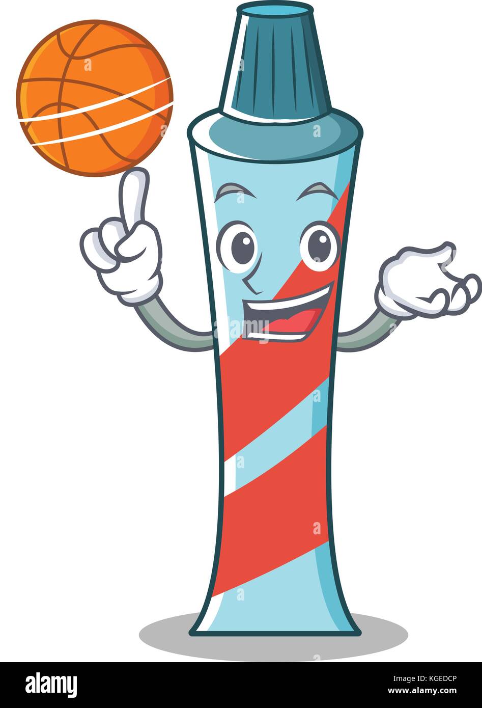 With basketball toothpaste character cartoon style Stock Vector Image ...