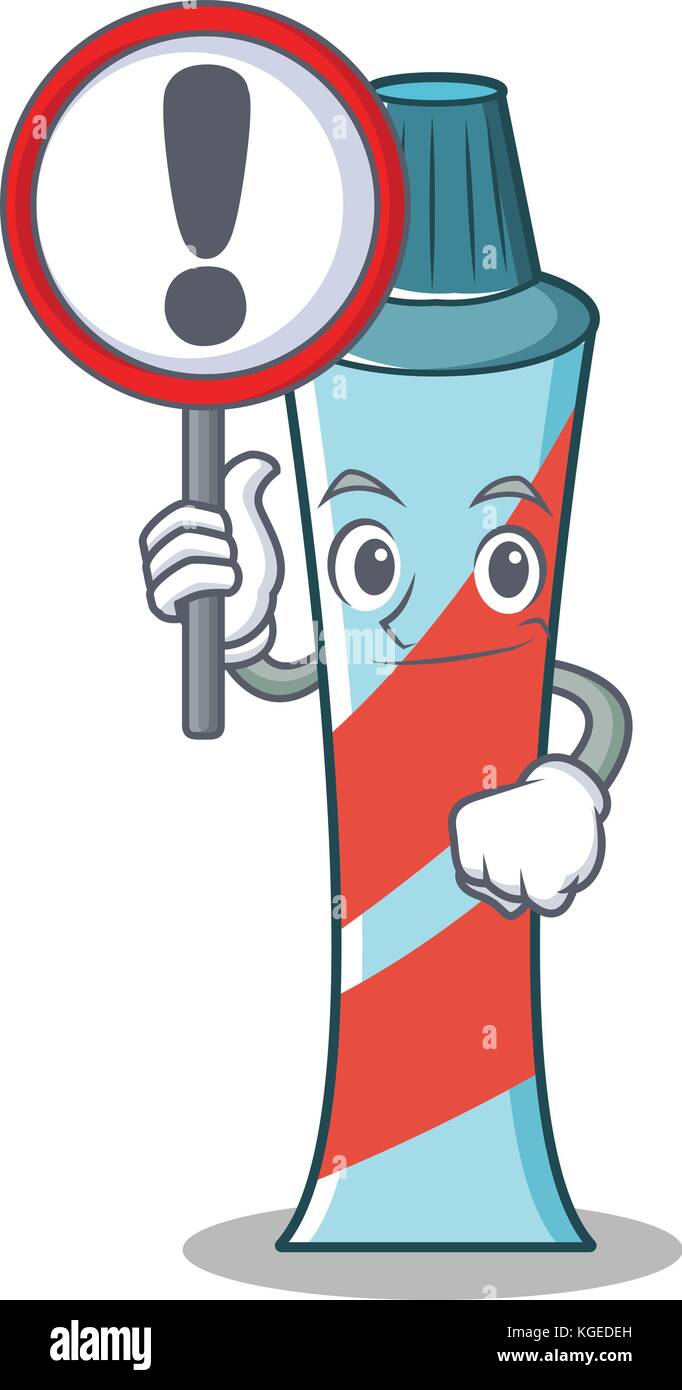 With sign toothpaste character cartoon style Stock Vector Image & Art ...