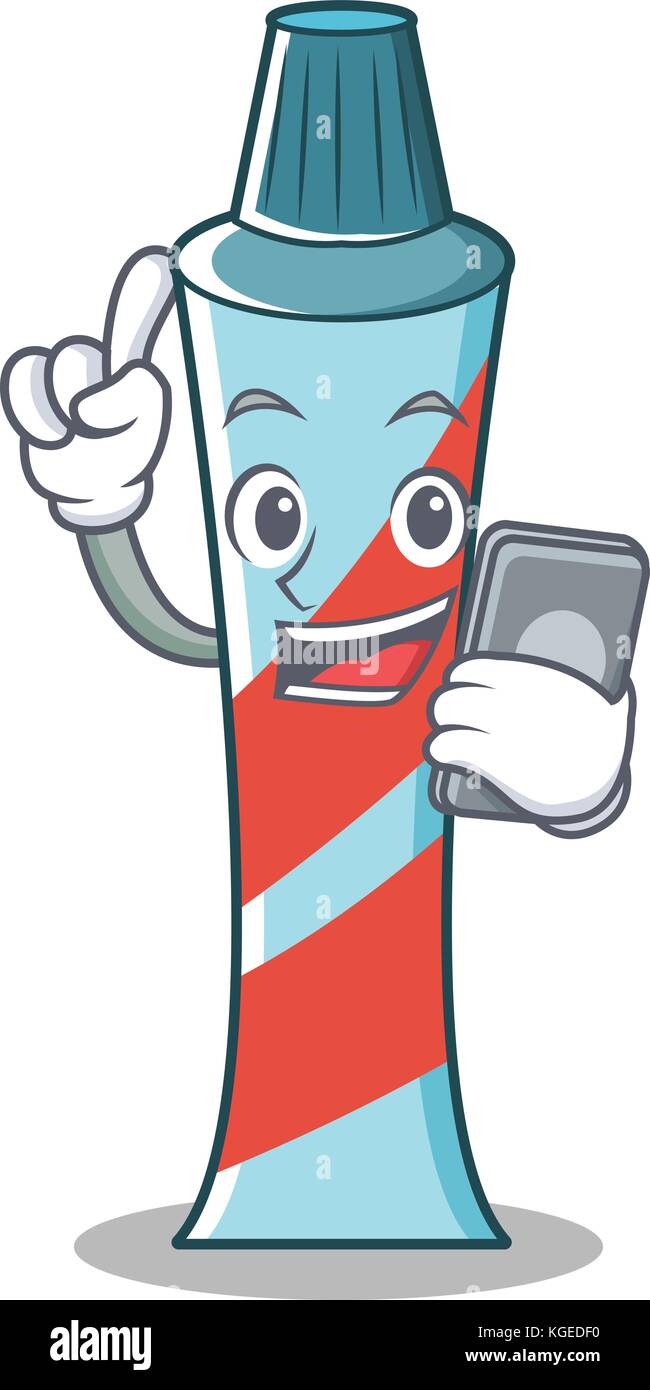 With phone toothpaste character cartoon style Stock Vector Image & Art ...