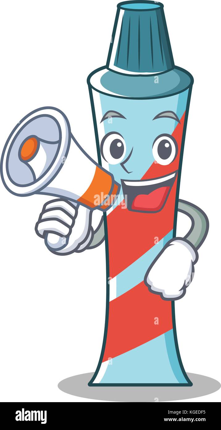 With megaphone toothpaste character cartoon style Stock Vector Image ...