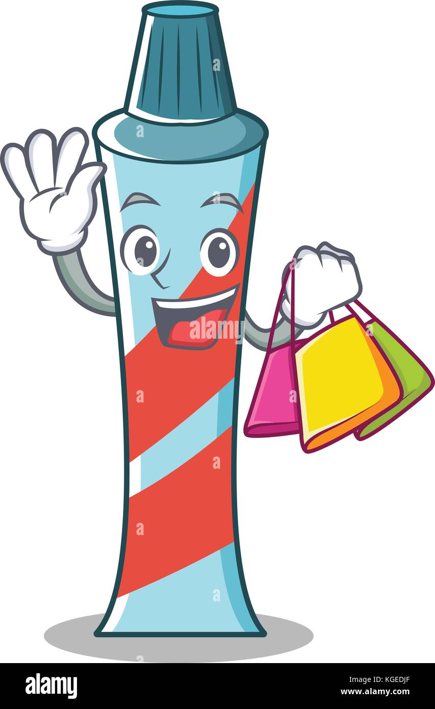 shopping toothpaste character cartoon style Stock Vector Image & Art ...