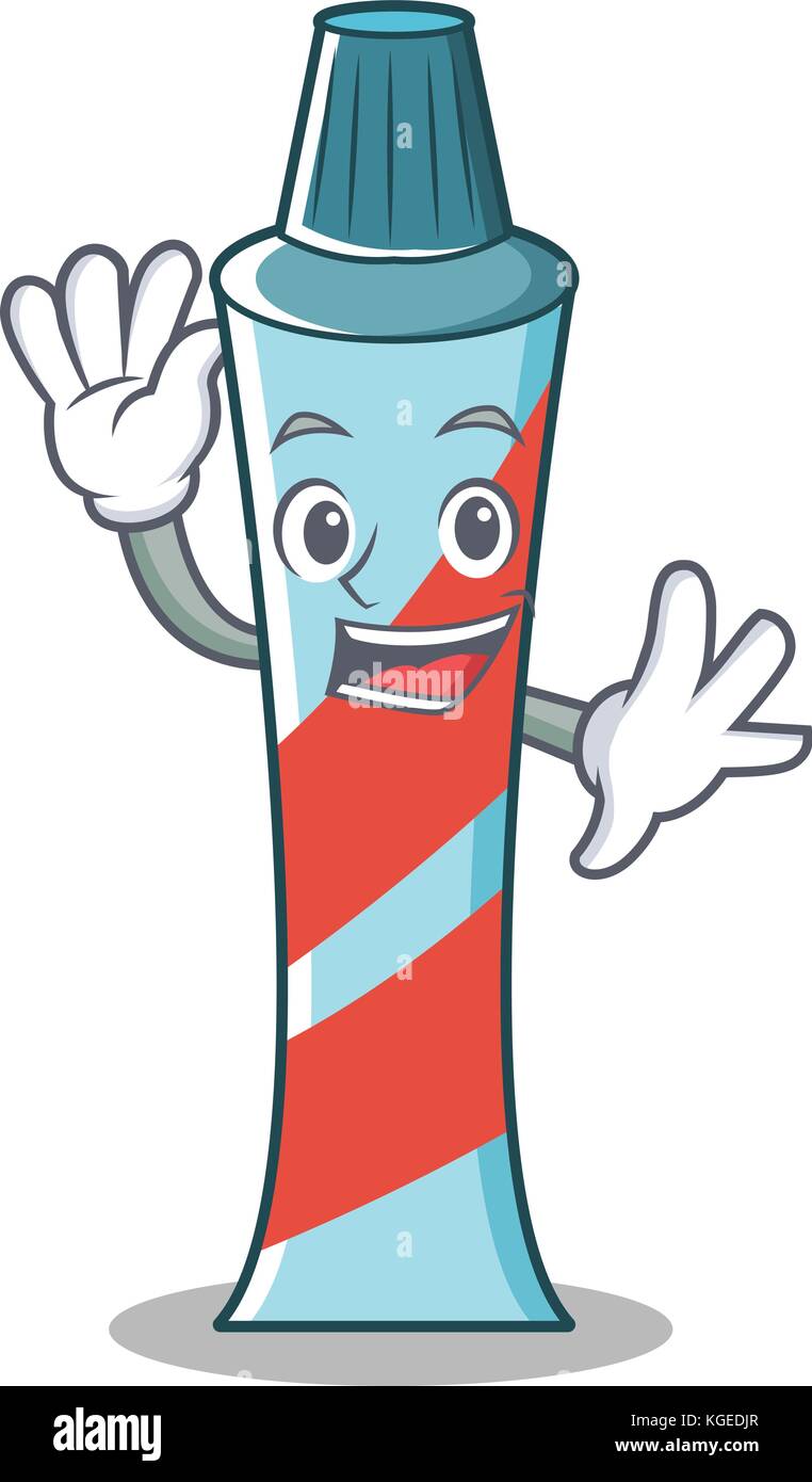 Waving toothpaste character cartoon style Stock Vector Image & Art - Alamy