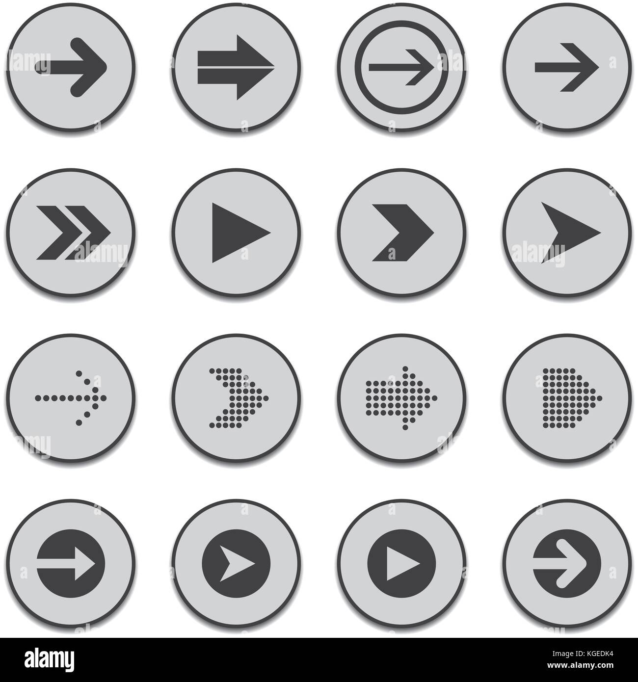 arrow media icon button vector graphic art illustration Stock Vector ...