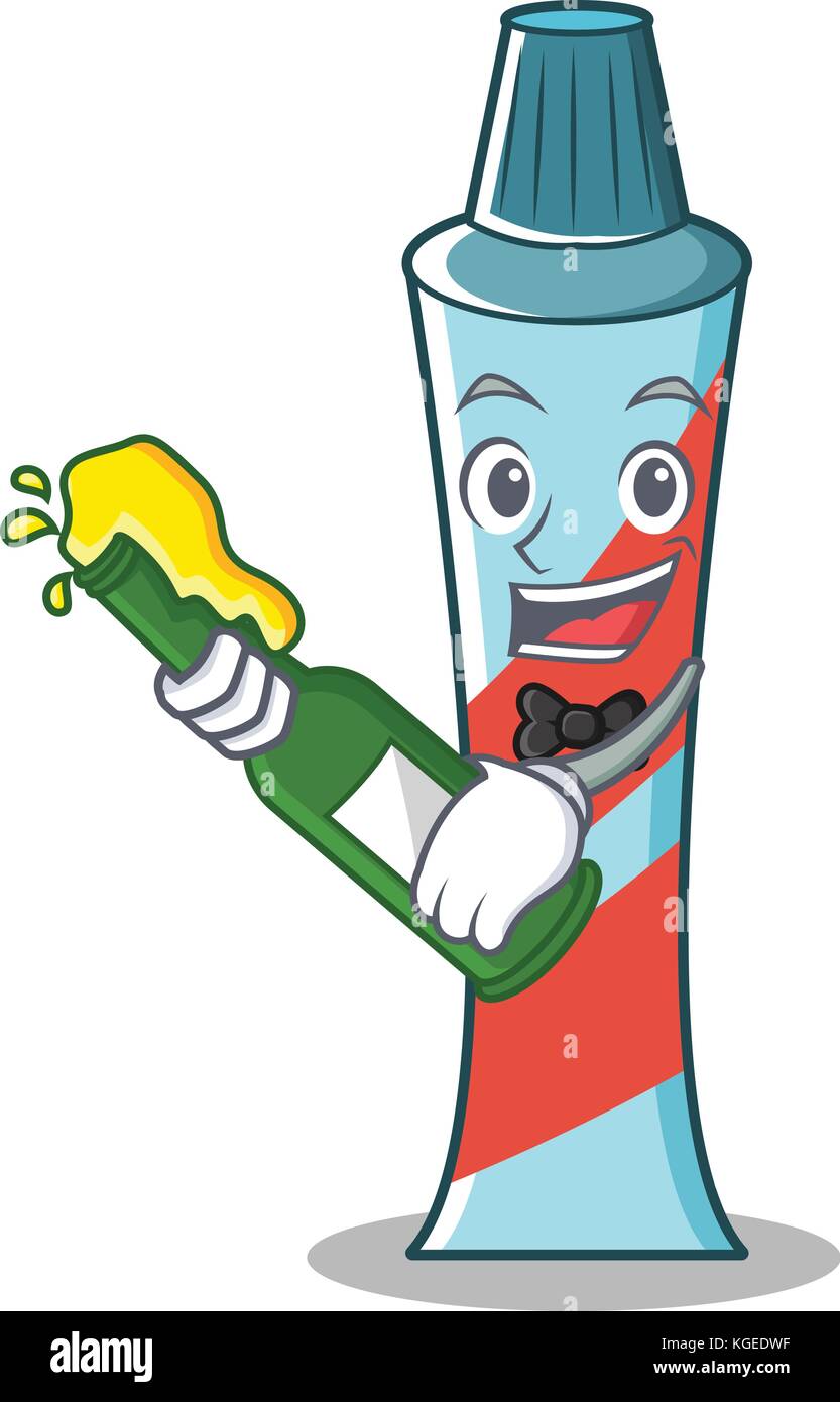 With beer toothpaste character cartoon style Stock Vector Image & Art ...