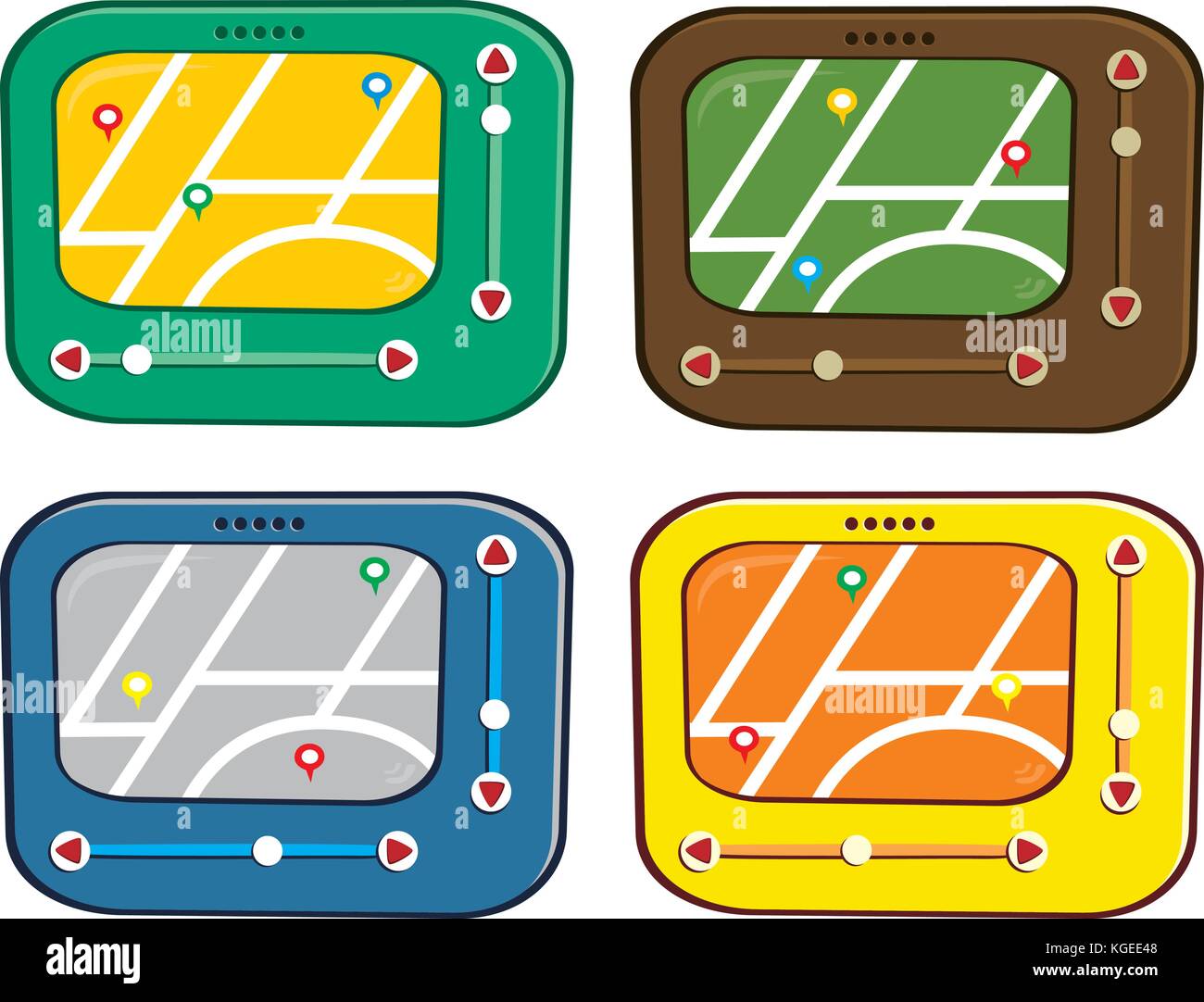 cartoon map vector graphic art design illustration Stock Vector Image ...