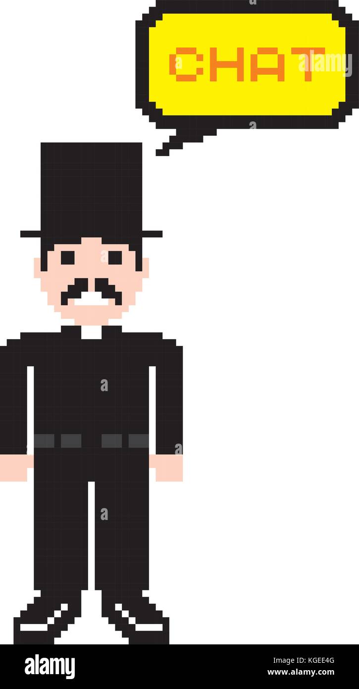 pixel man art vector graphic art design illustration Stock Vector Image ...