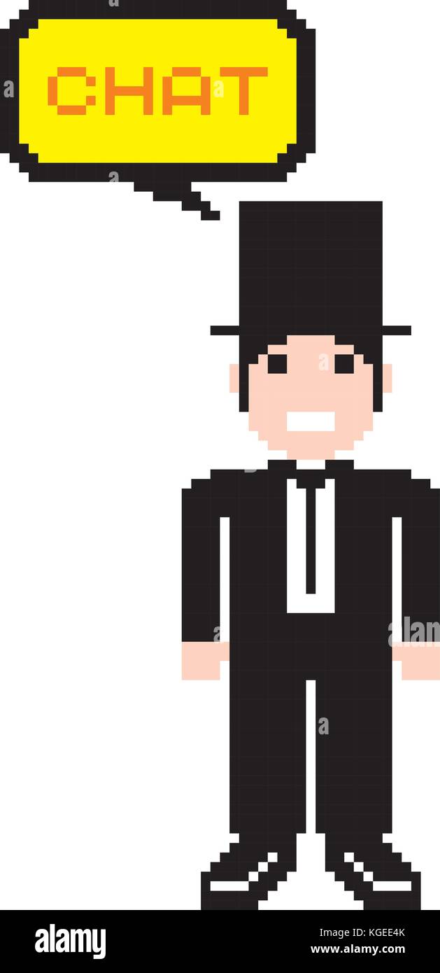 pixel man art vector graphic art design illustration Stock Vector Image ...