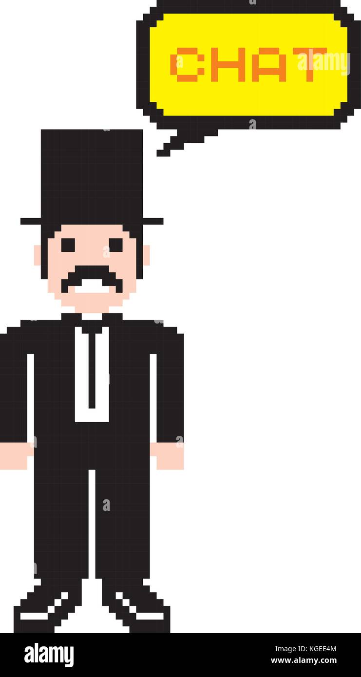 pixel man art vector graphic art design illustration Stock Vector Image ...