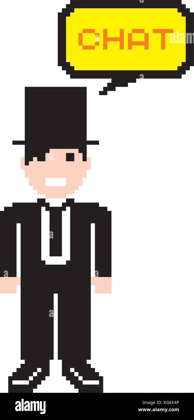 pixel man art vector graphic art design illustration Stock Vector Image ...