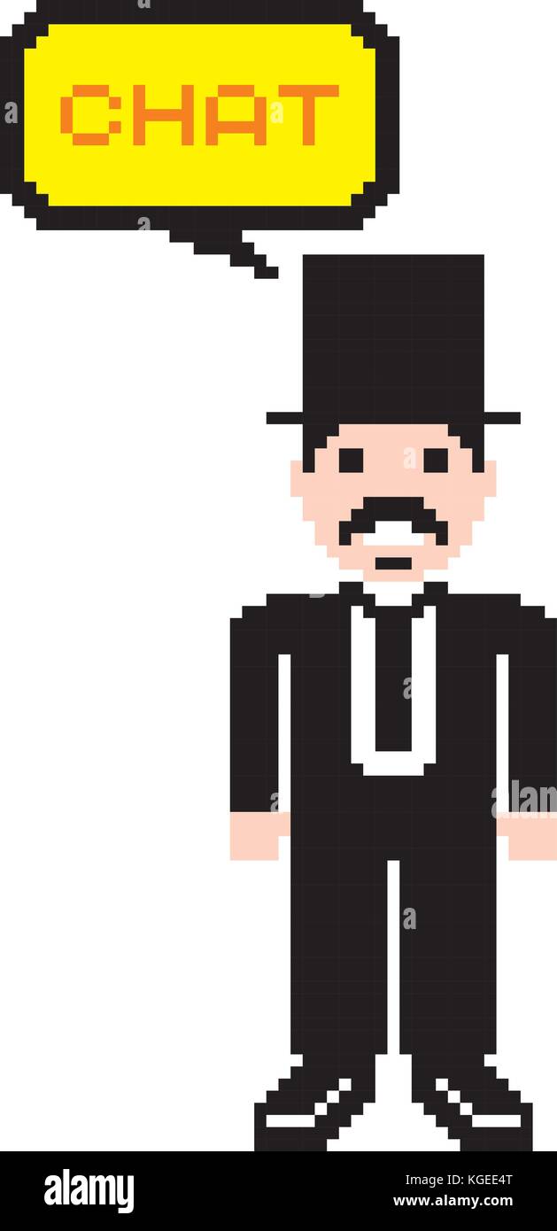 pixel man art vector graphic art design illustration Stock Vector Image ...