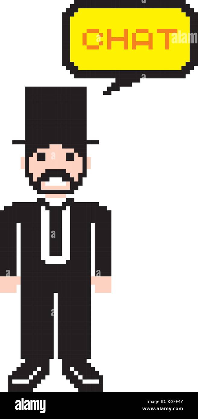 pixel man art vector graphic art design illustration Stock Vector Image ...