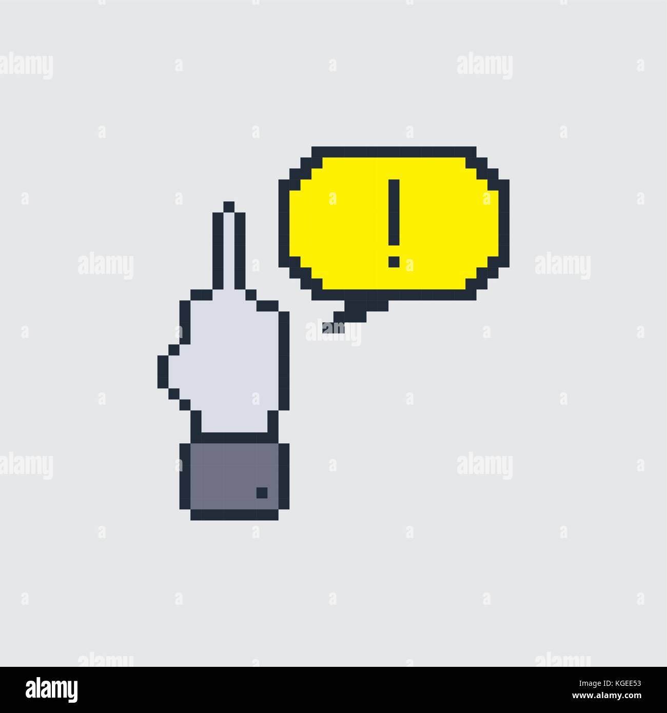 pixel art gesture vector graphic art design illustration Stock Vector ...