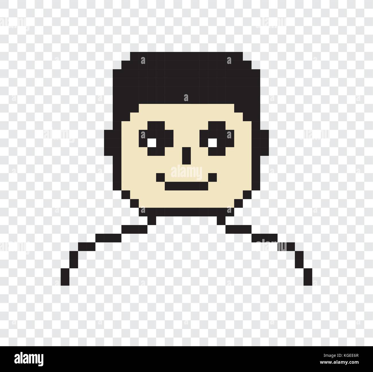 pixel man art vector graphic art design illustration Stock Vector Image ...