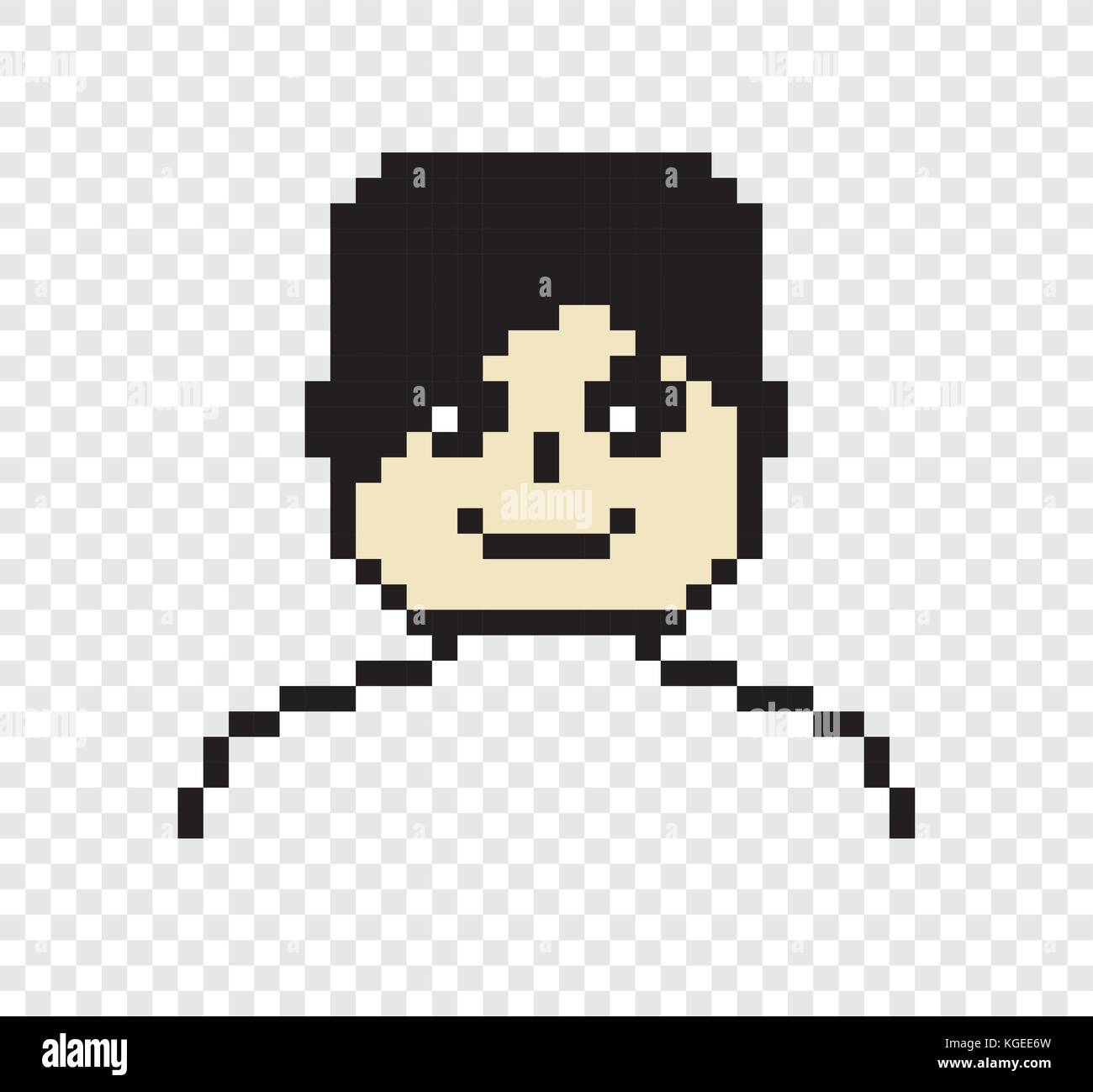 pixel man art vector graphic art design illustration Stock Vector Image ...