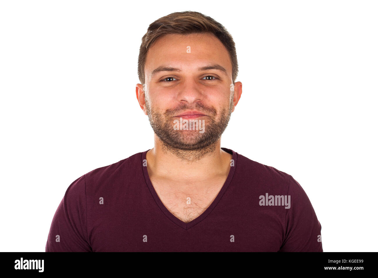 Photo of a confident man smiling for the camera Stock Photo - Alamy