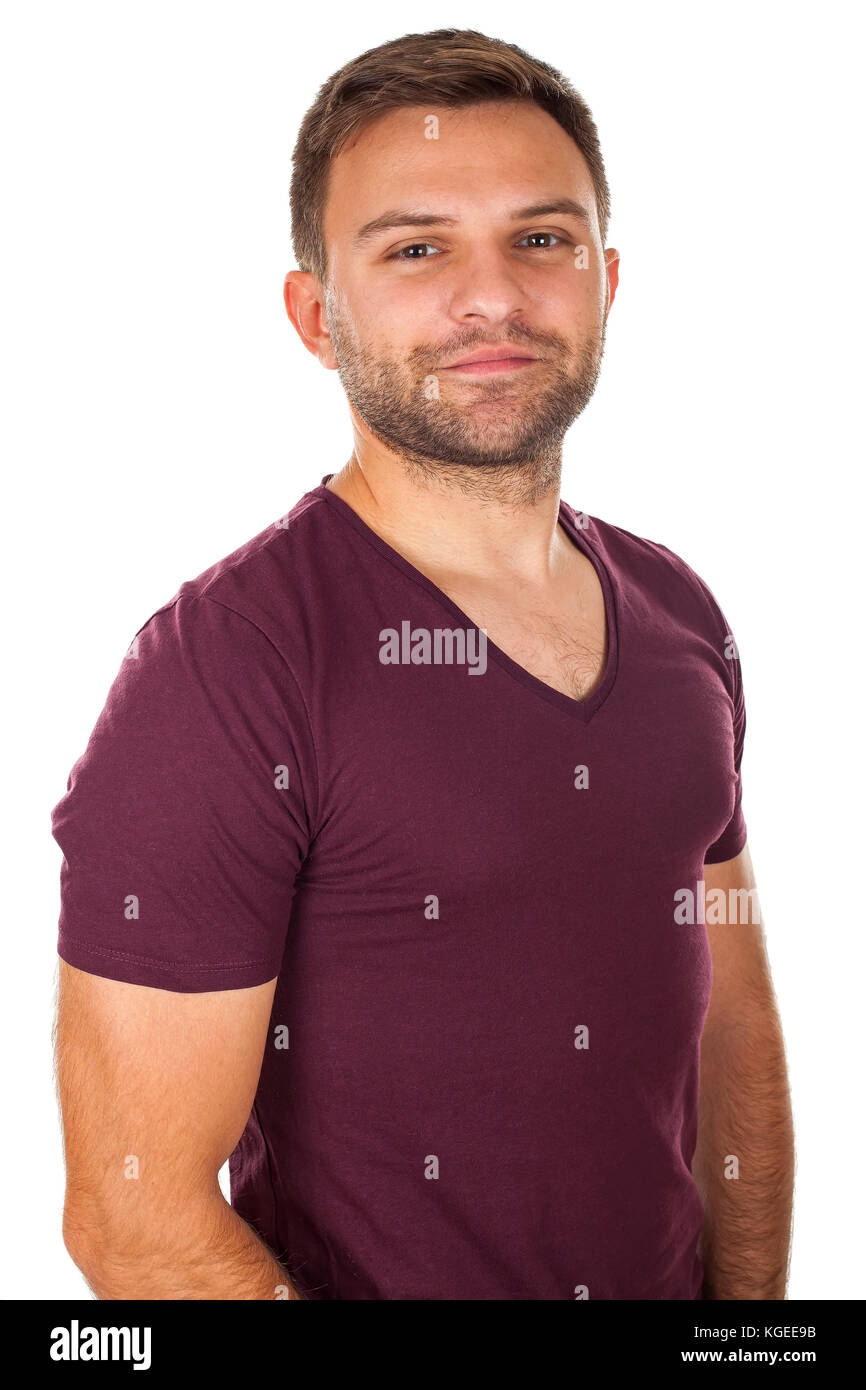 Photo of a confident man smiling for the camera Stock Photo - Alamy