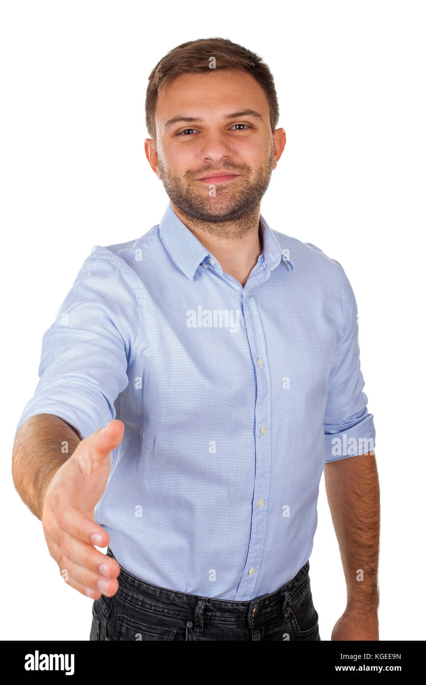 Photo of a confident man smiling for the camera Stock Photo - Alamy