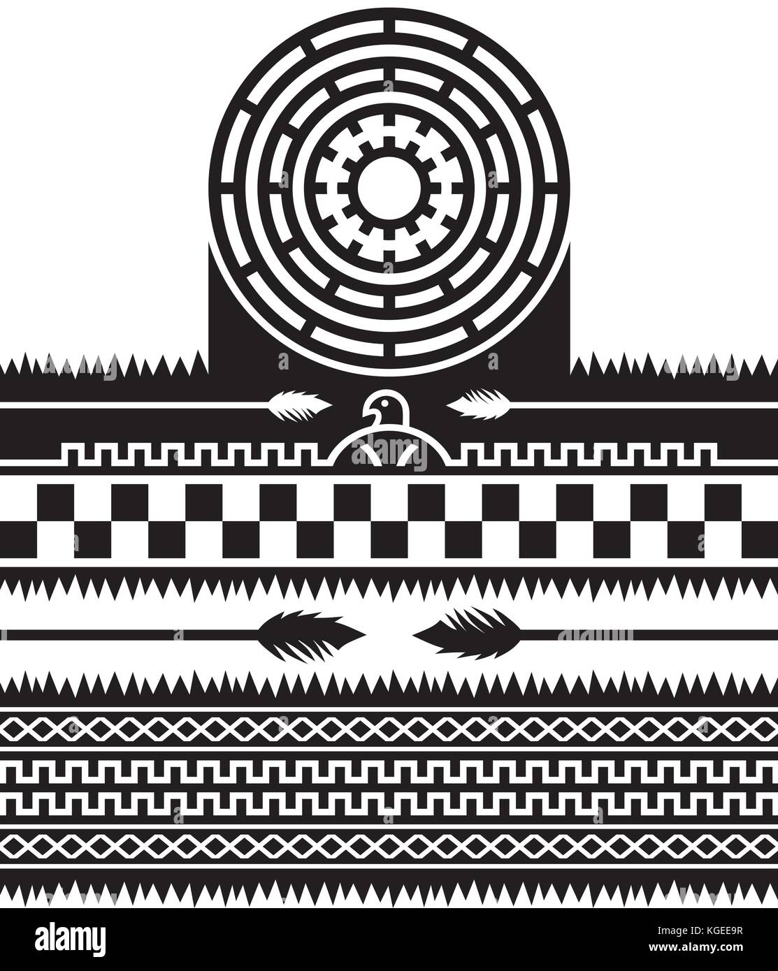 native american pattern vector graphic art illustration Stock Vector ...