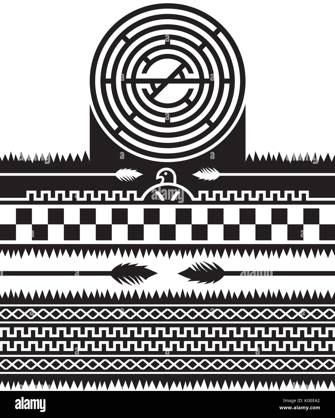 native american pattern vector graphic art illustration Stock Vector ...