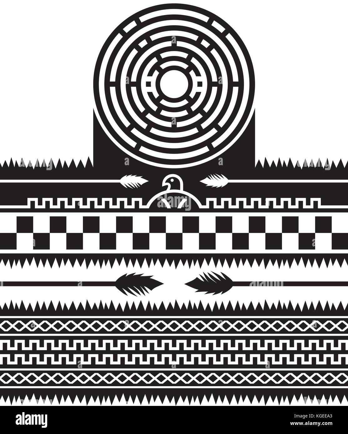 native american pattern vector graphic art illustration Stock Vector ...