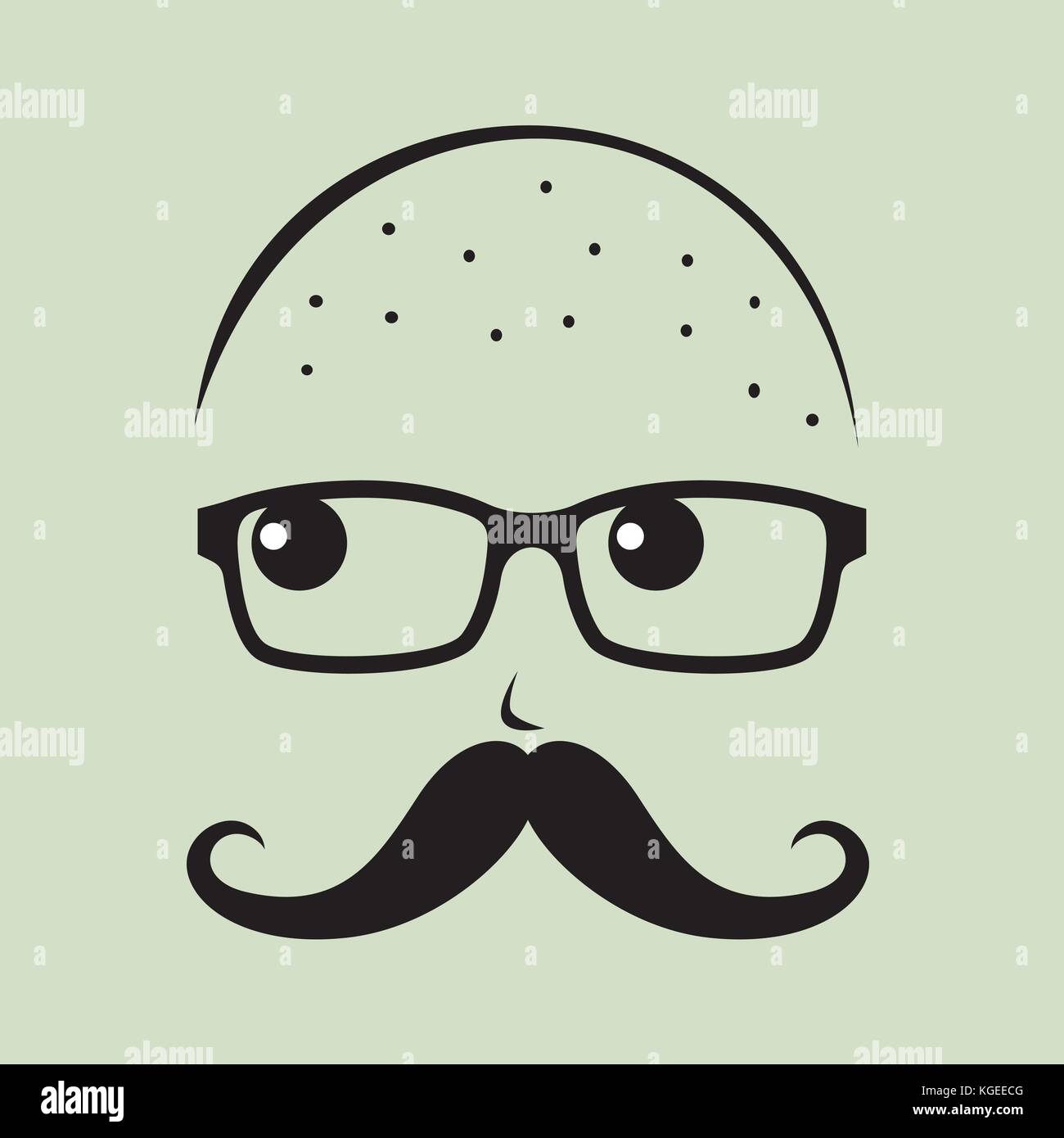 geek cartoon character avatar vector graphic art illustration Stock ...