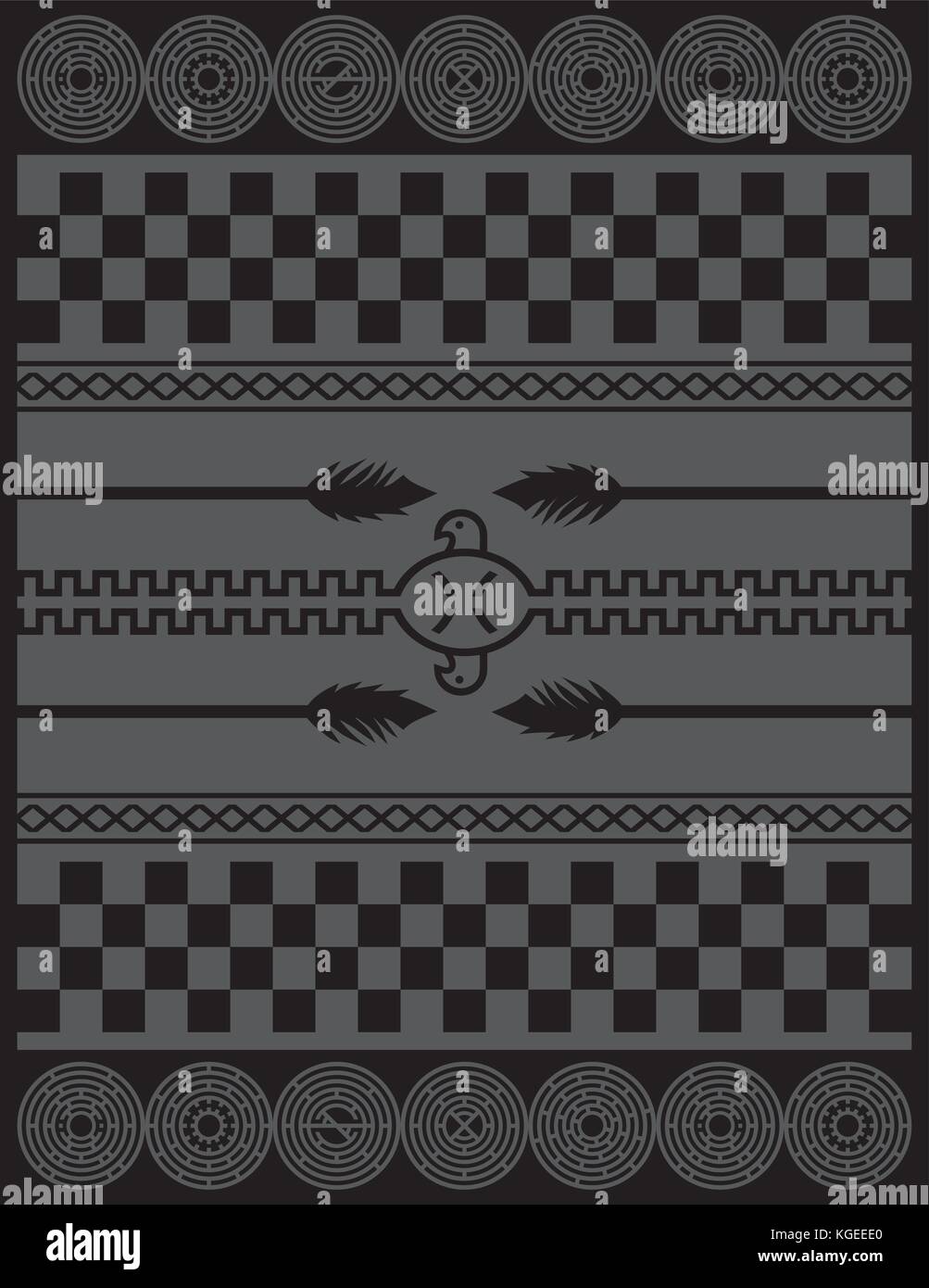 native american pattern vector graphic art illustration Stock Vector ...