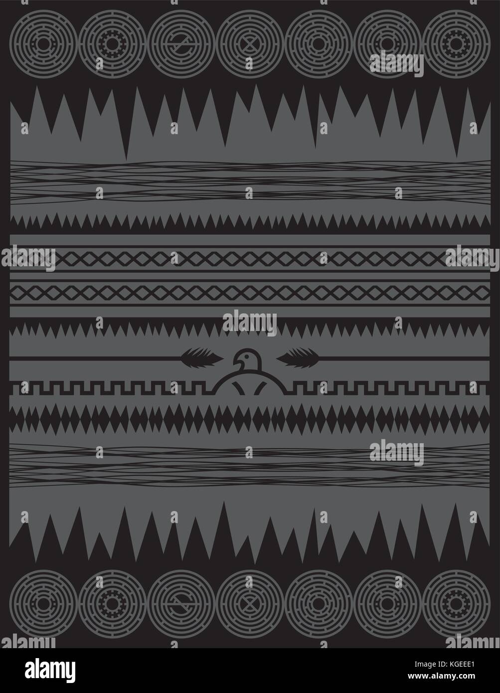 native american pattern vector graphic art illustration Stock Vector ...