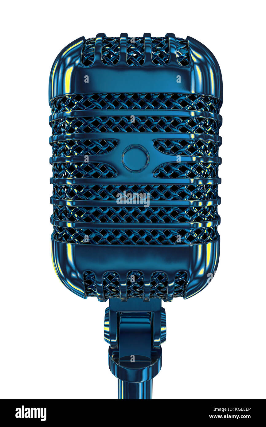 Vintage studio microphone. 3D render Stock Photo - Alamy