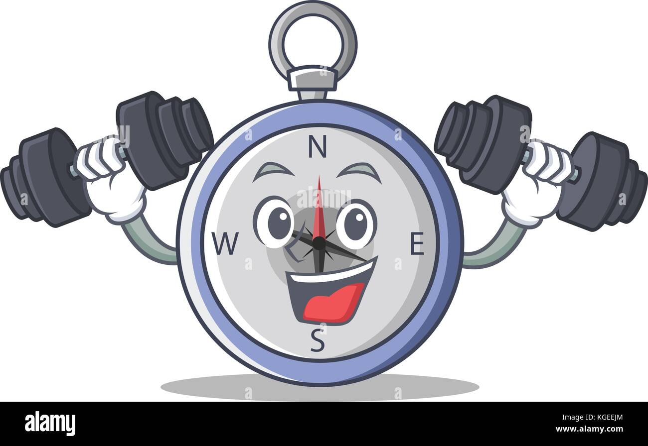 Fitness compass character cartoon style Stock Vector Image & Art - Alamy