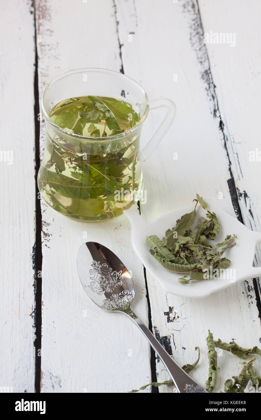 lemon balm melissa tea Stock Photo - Alamy