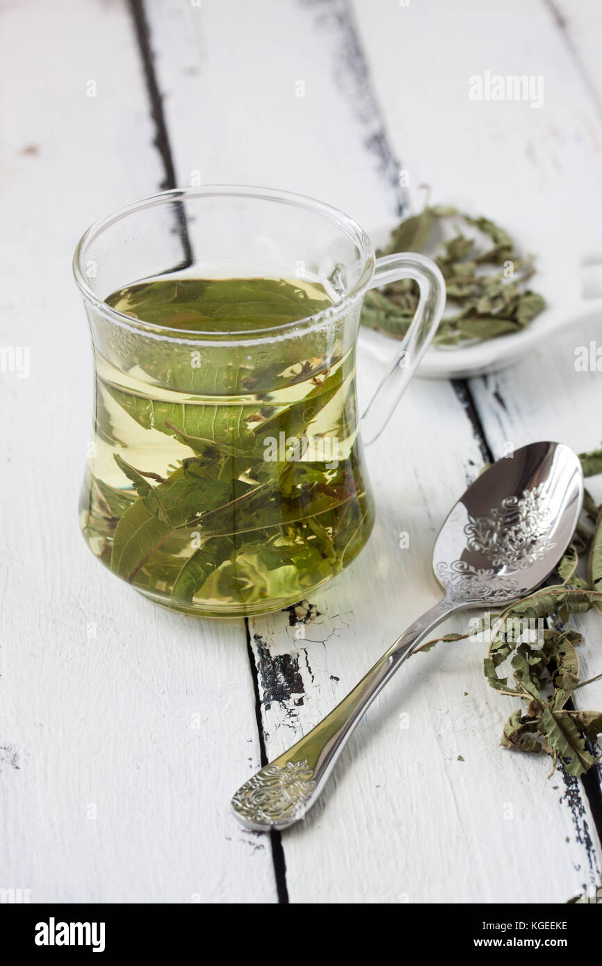 lemon balm melissa tea Stock Photo - Alamy
