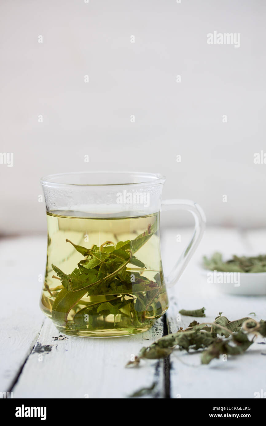 lemon balm melissa tea Stock Photo - Alamy