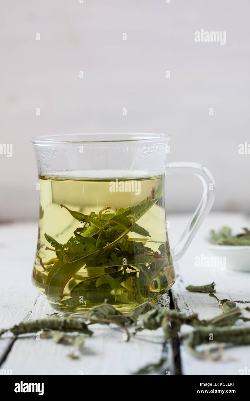 lemon balm melissa tea Stock Photo - Alamy