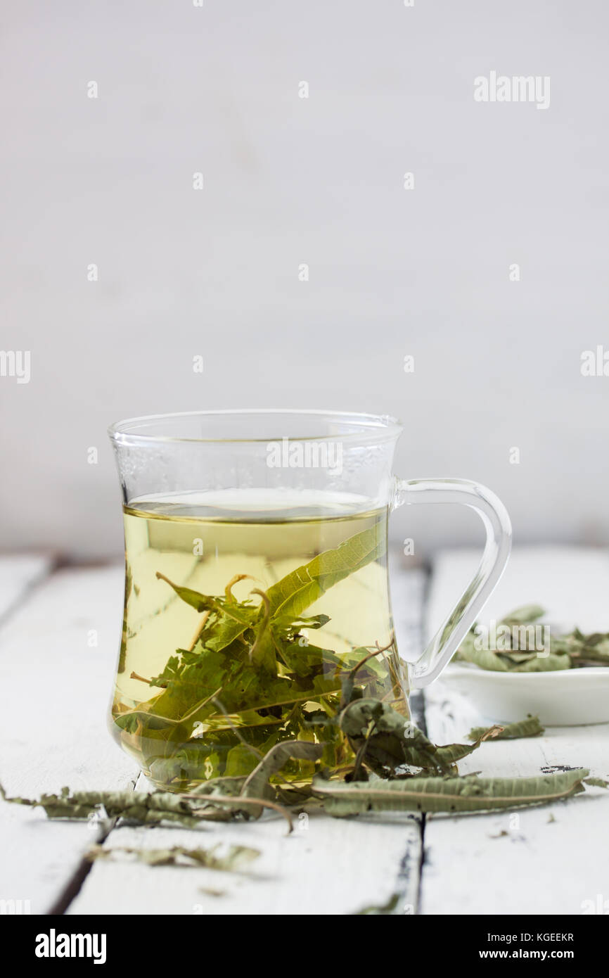 lemon balm melissa tea Stock Photo - Alamy