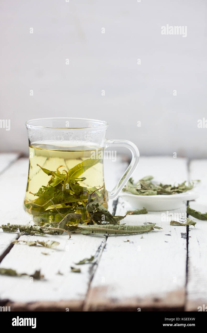 lemon balm melissa tea Stock Photo - Alamy