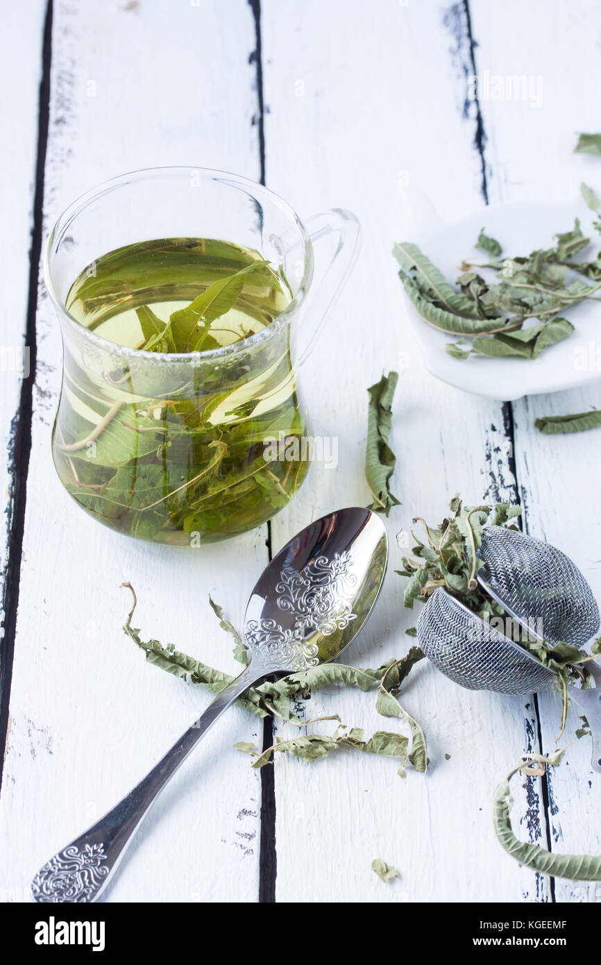 lemon balm melissa tea Stock Photo - Alamy
