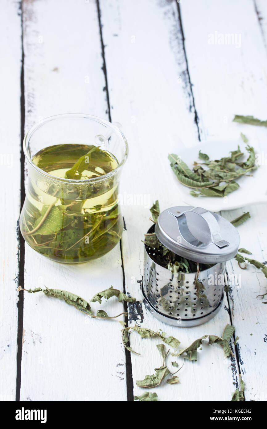 lemon balm melissa tea Stock Photo - Alamy