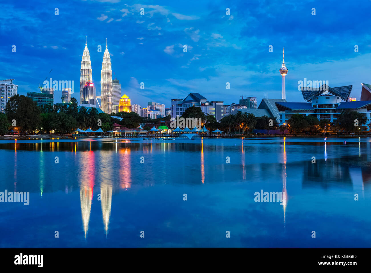 Kuala Lumpur skyline with Stock Photo - Alamy